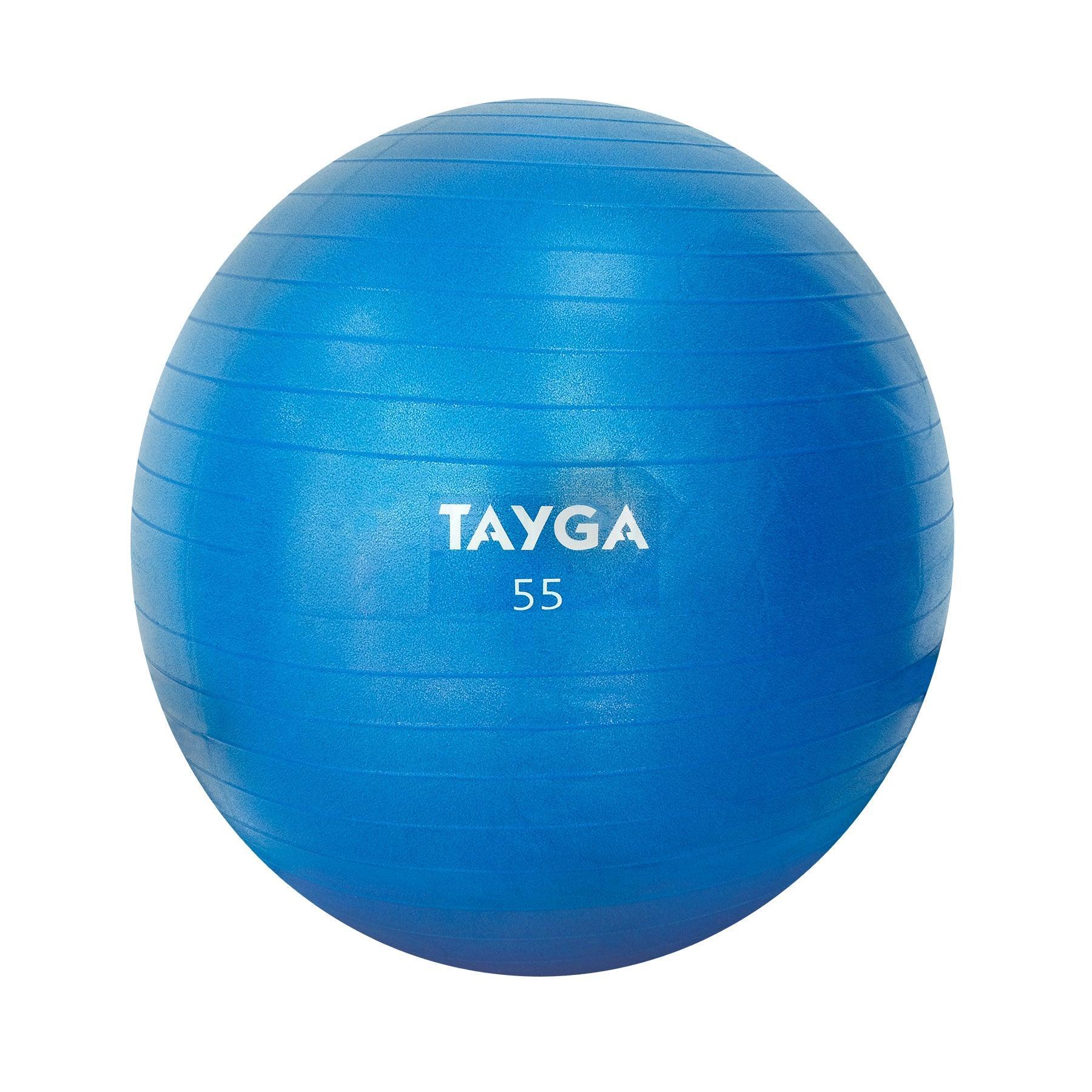 Pelota Tayga, yoga azul 55cm diam c/bomba
